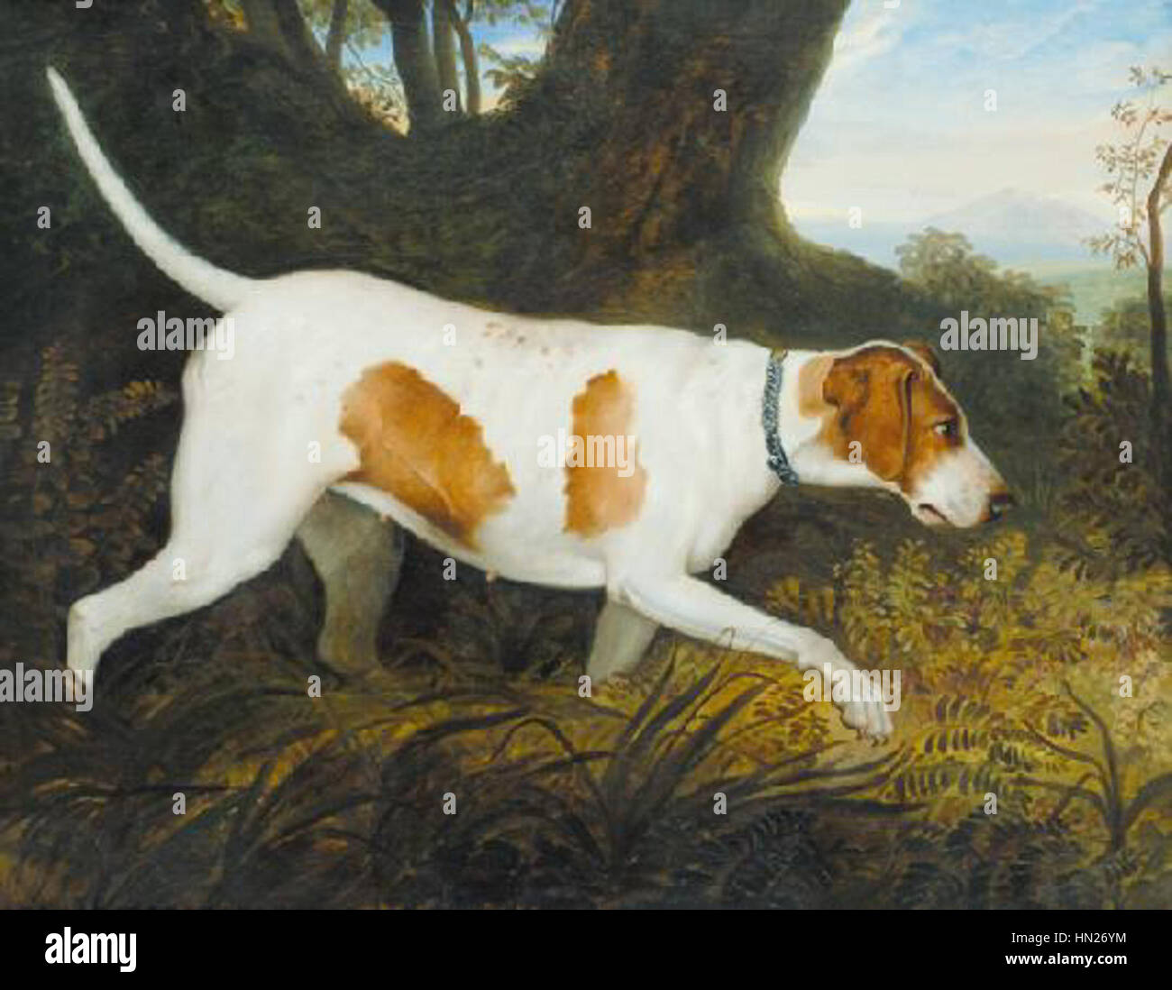 'Melegh Hunting' from 1829 is a painting depicting a hunting scene ...