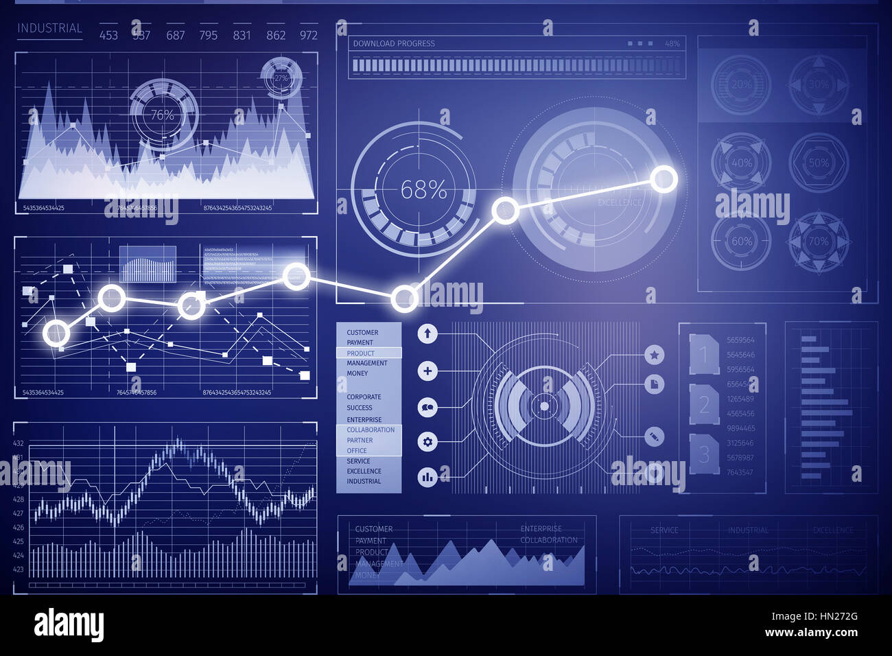 Media background image with infographs and charts Stock Photo - Alamy
