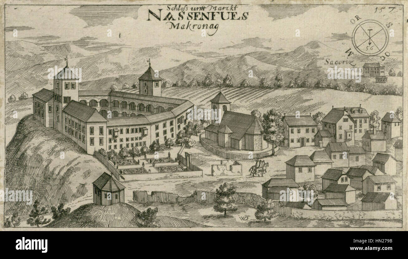 Mokronog, as depicted in the works of Valvasor, refers to a small town ...