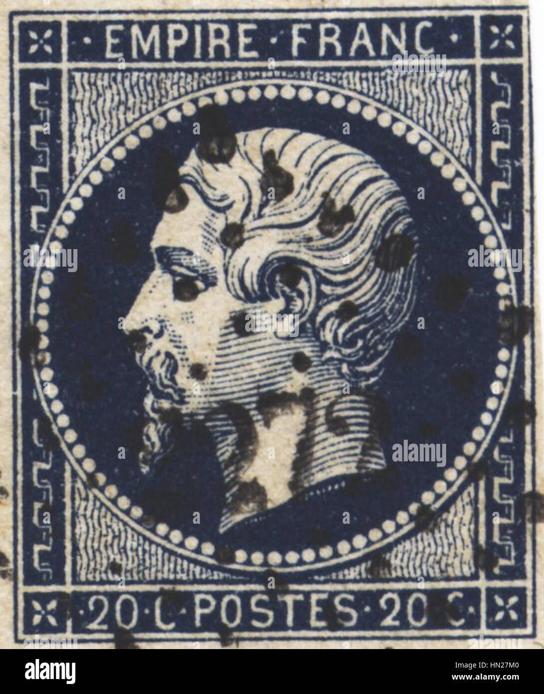 This coin, a 3-franc piece from the reign of Napoleon III, is a ...