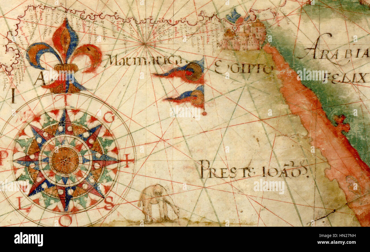 This nautical chart provides a detailed map of the Mediterranean region ...