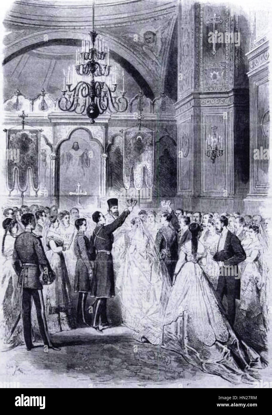 Marriage of Prince Murat and Princess Salome Dadiani of Mingrelia in a ...