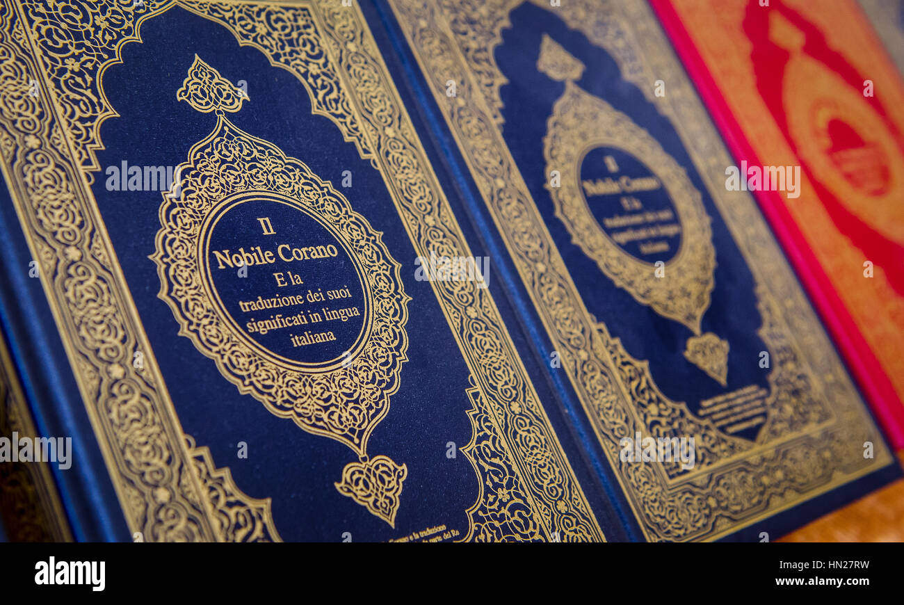 Copies of the Quran inside a mosque in Northern Cyprus Stock Photo - Alamy