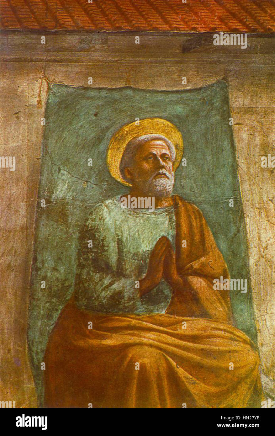 Masaccio - The Raising of the Son of Theophilus and St Peter Enthroned ...