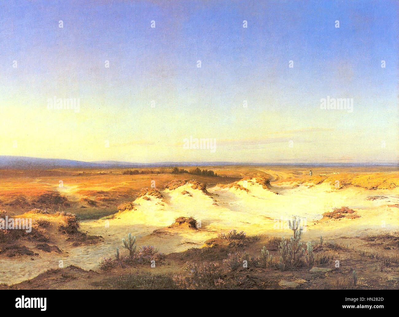 Ludwig Menke’s ‘Die Senne’ (1865) is a landscape painting portraying ...