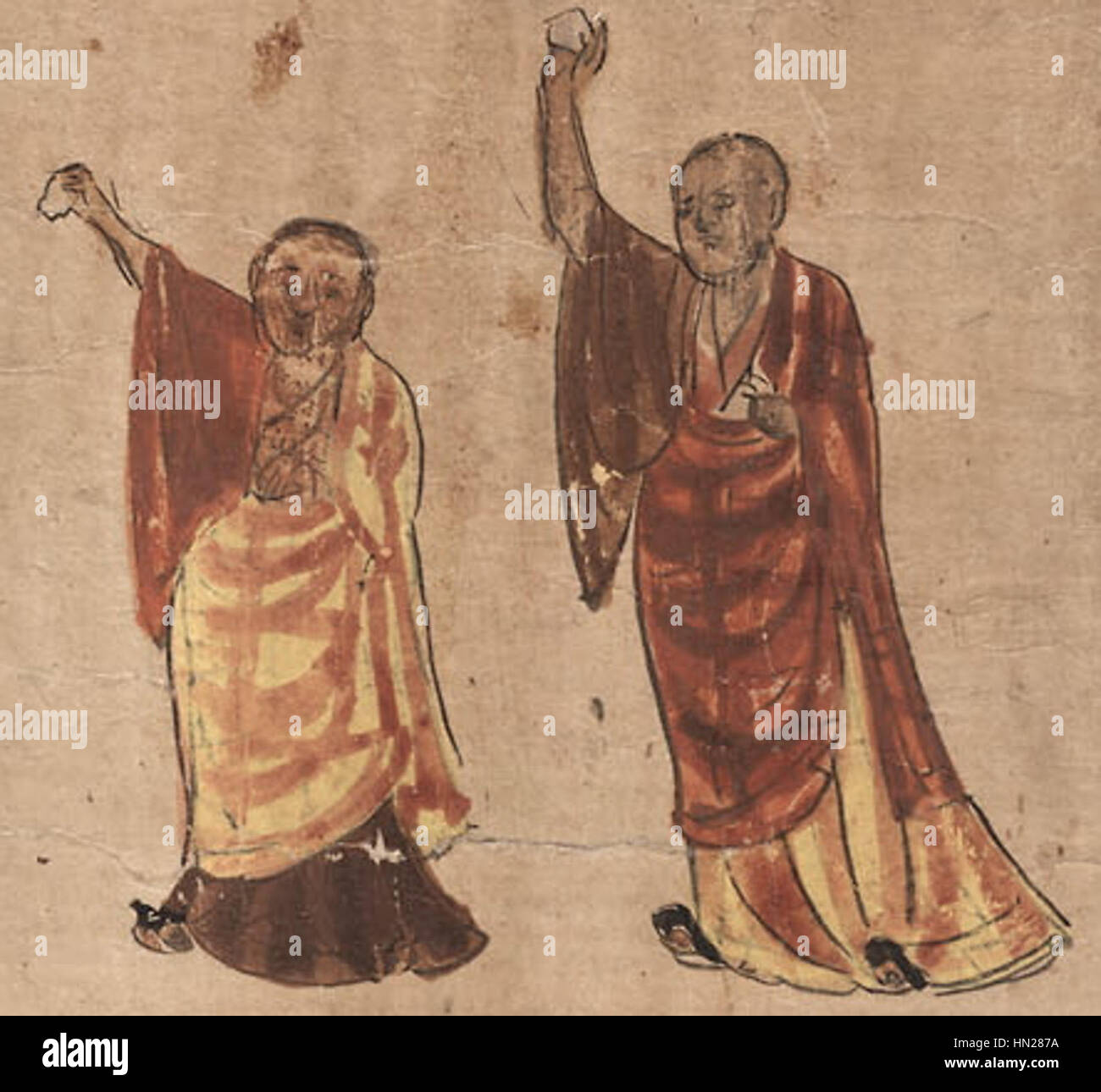 Monks in Dunhuang Manuscript Stock Photo - Alamy