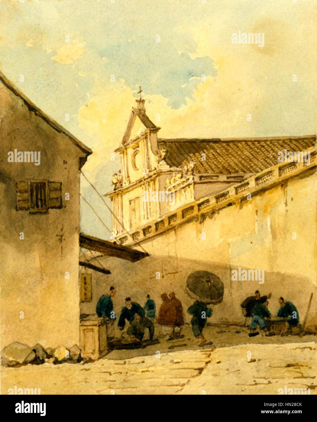 Macao Street Scene Stock Photo - Alamy