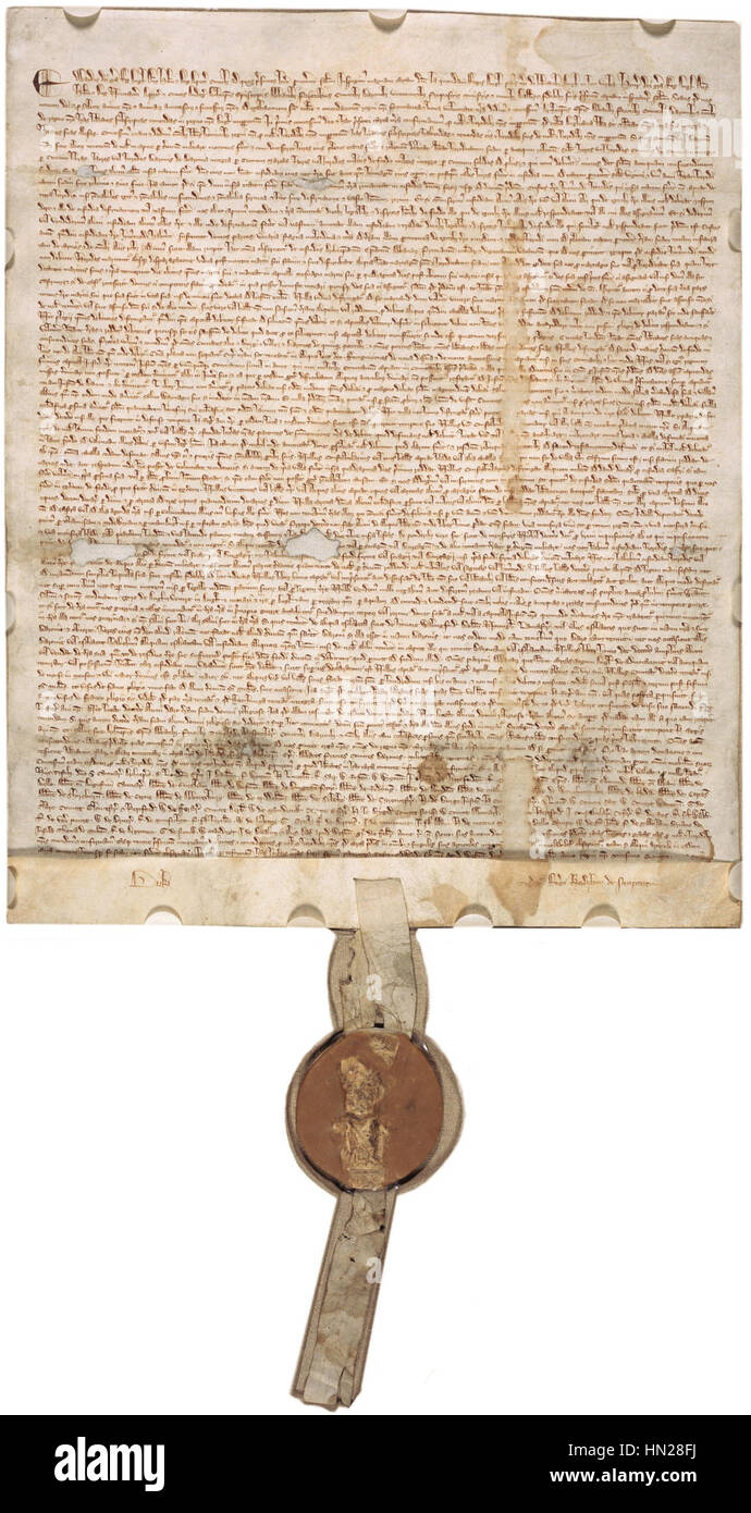 Magna Carta (1297 version with seal, owned by David M Rubenstein Stock ...
