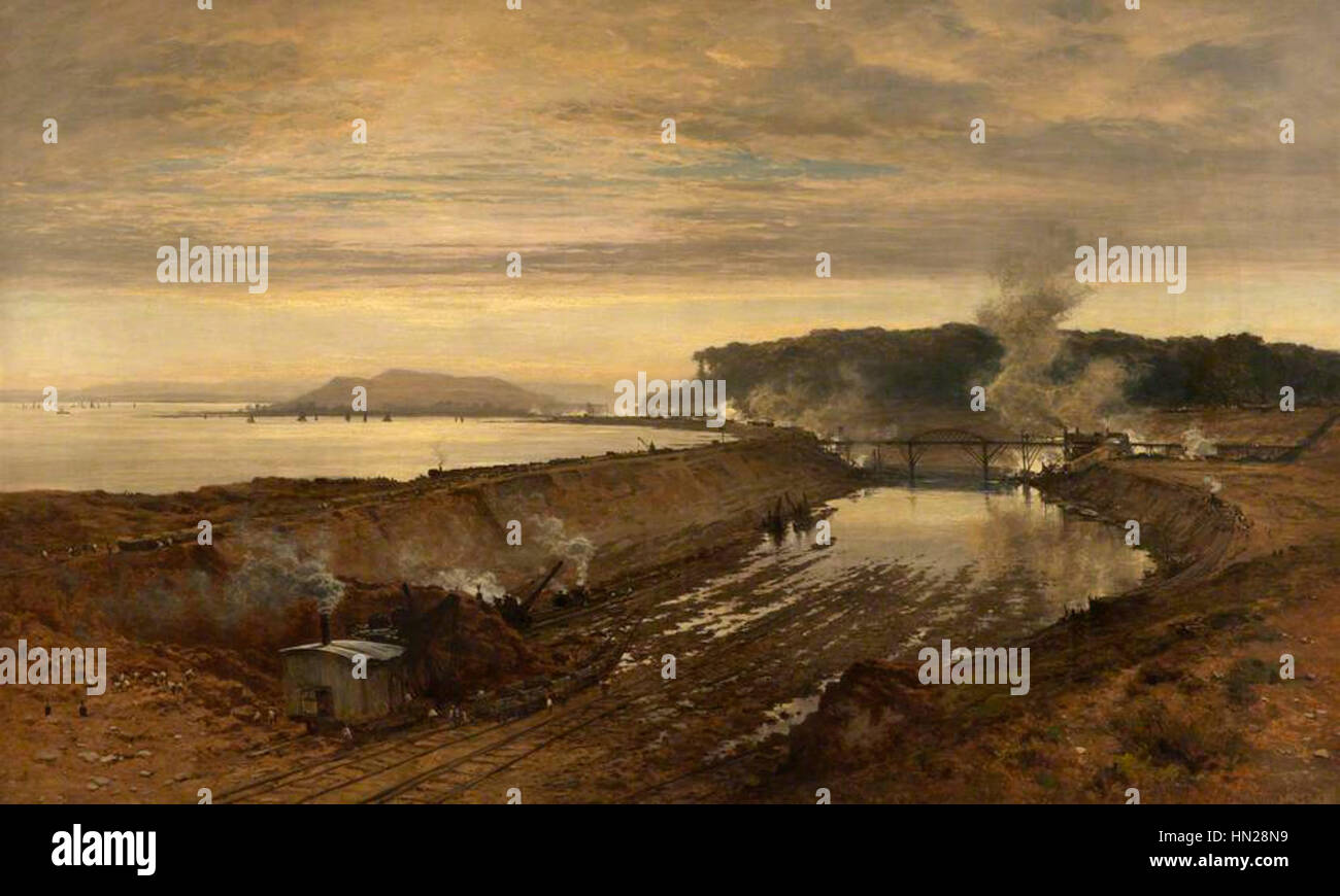 Manchester Ship Canal The Making of Eastham Dock Stock Photo - Alamy