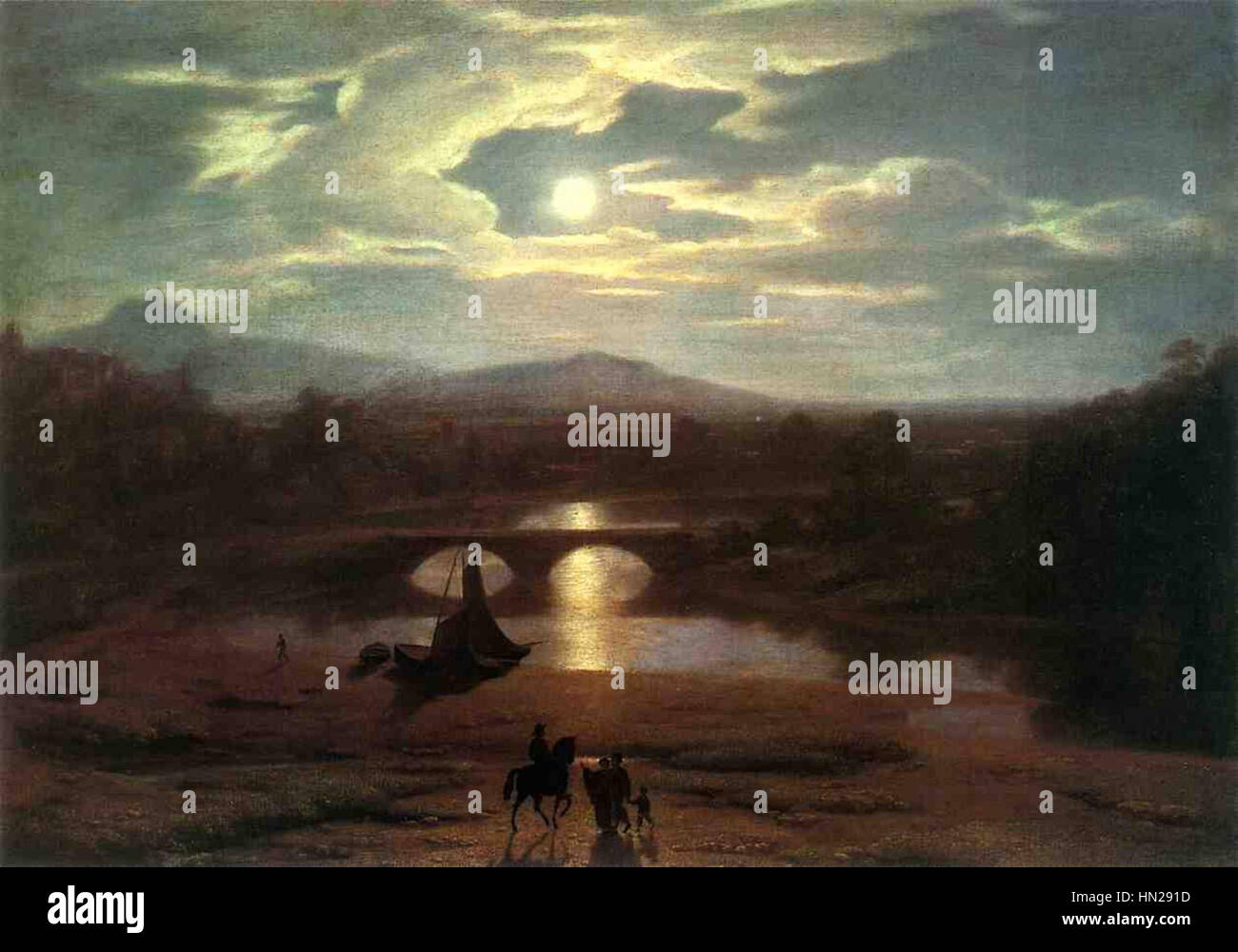 Moonlit landscape hi-res stock photography and images - Alamy