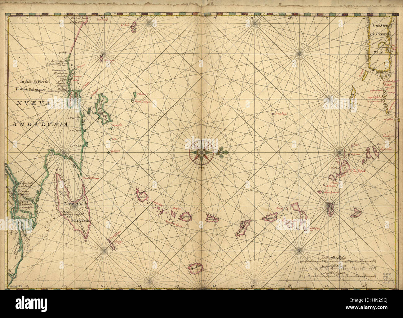 Map of Lesser Antilles WDL10077 Stock Photo - Alamy