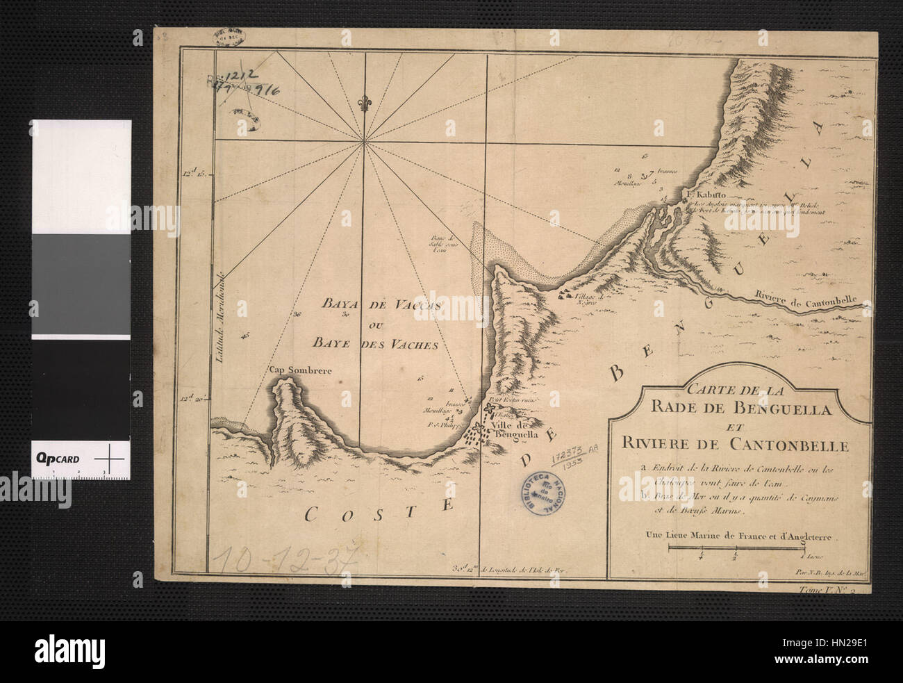 Map of the Bay of Benguela and the Cantonbelle River WDL1207 Stock ...