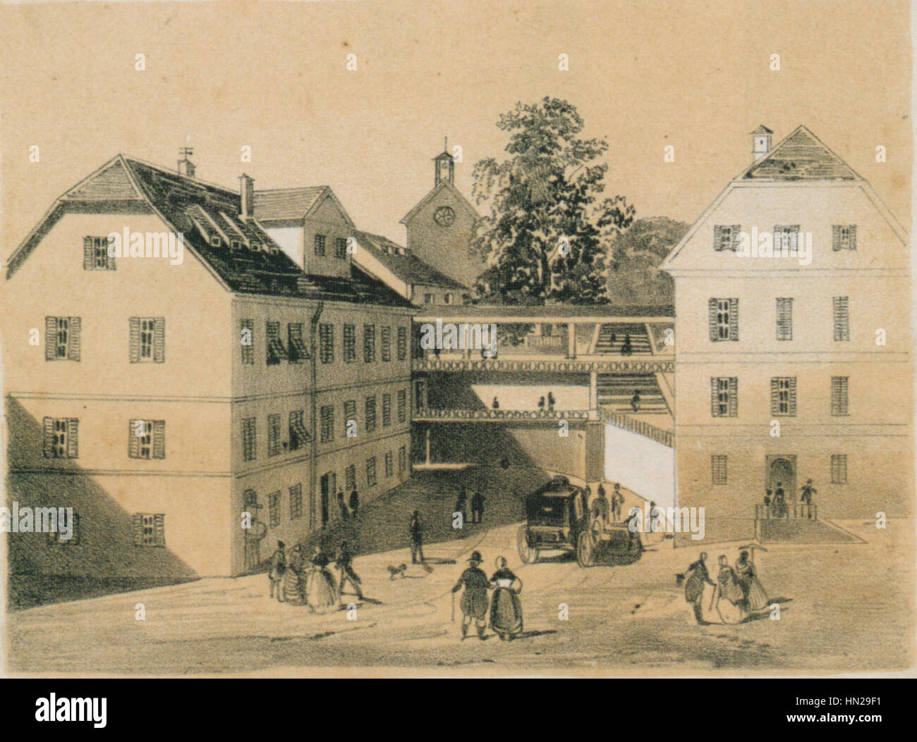 Litografija Rimskih Toplic 1859 Stock Photo - Alamy