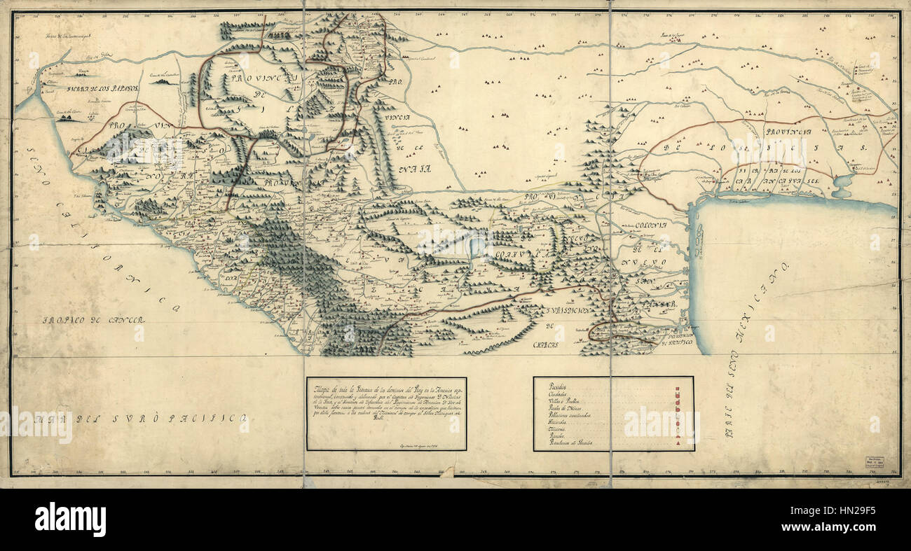 Map of the Border of the King's Dominion in the Northern America ...