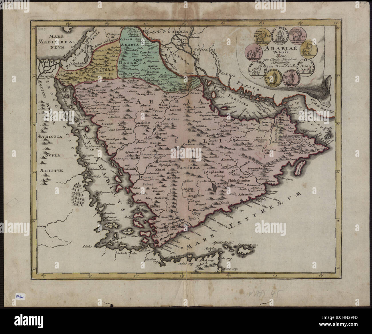 Map of Ancient Arabia WDL2923 Stock Photo - Alamy