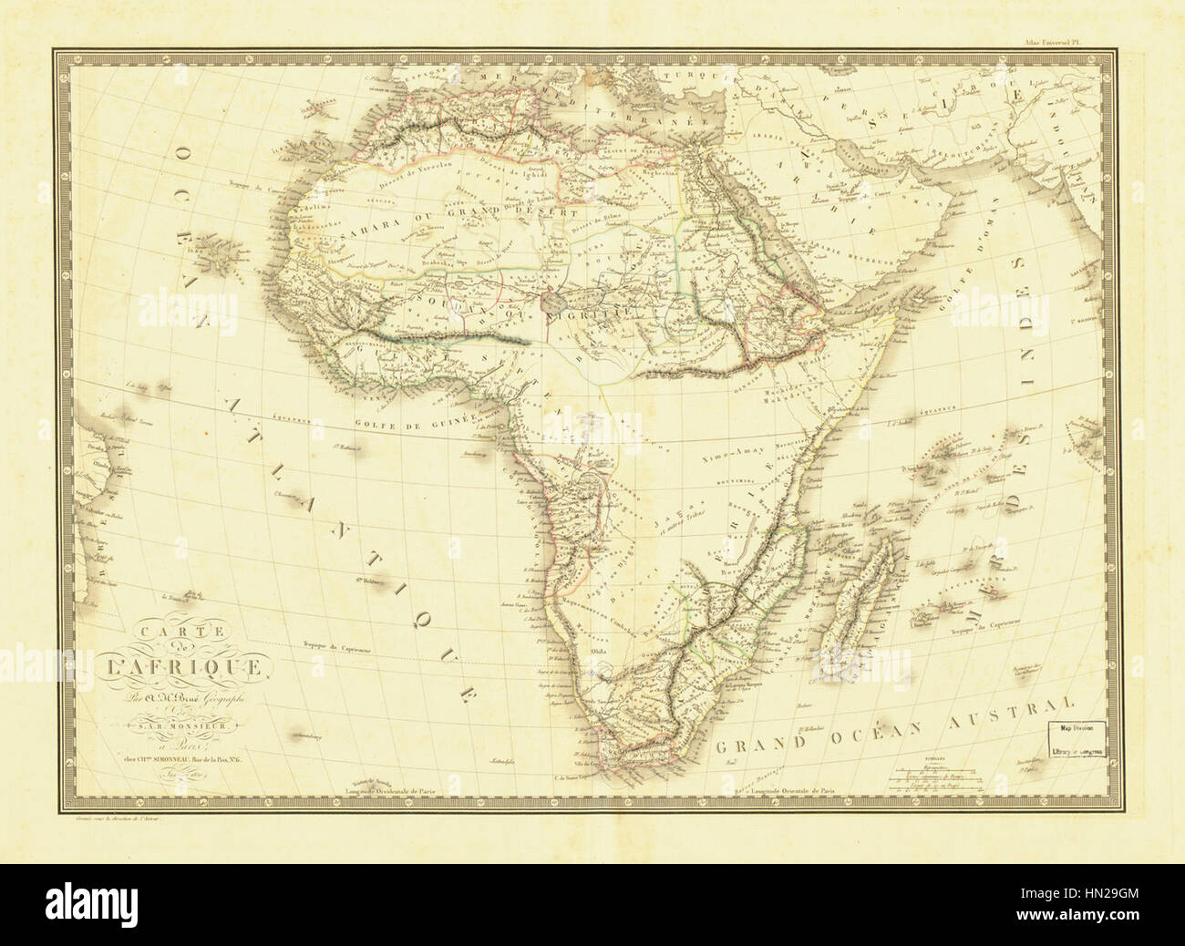 This historical map of Africa offers detailed geographical insights ...