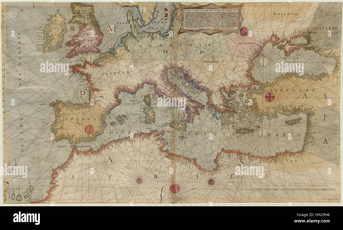 Mediterranean Sea Region 1569 WDL6765 Stock Photo - Alamy