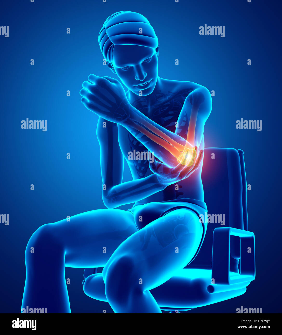 3d image of elbow joint hi-res stock photography and images - Alamy