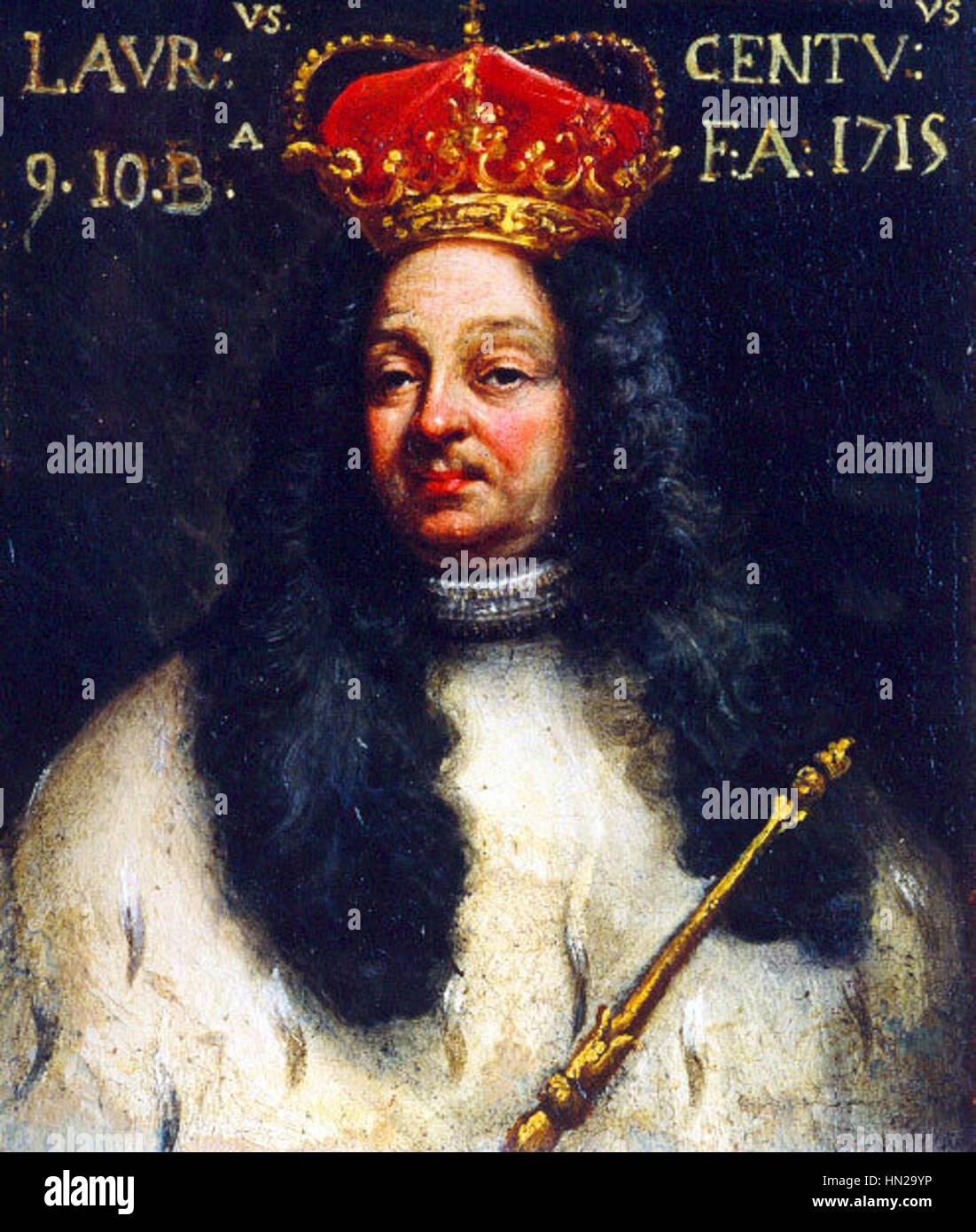 The portrait of Lorenzo Centurione, Doge of Genoa, painted between 1715 ...