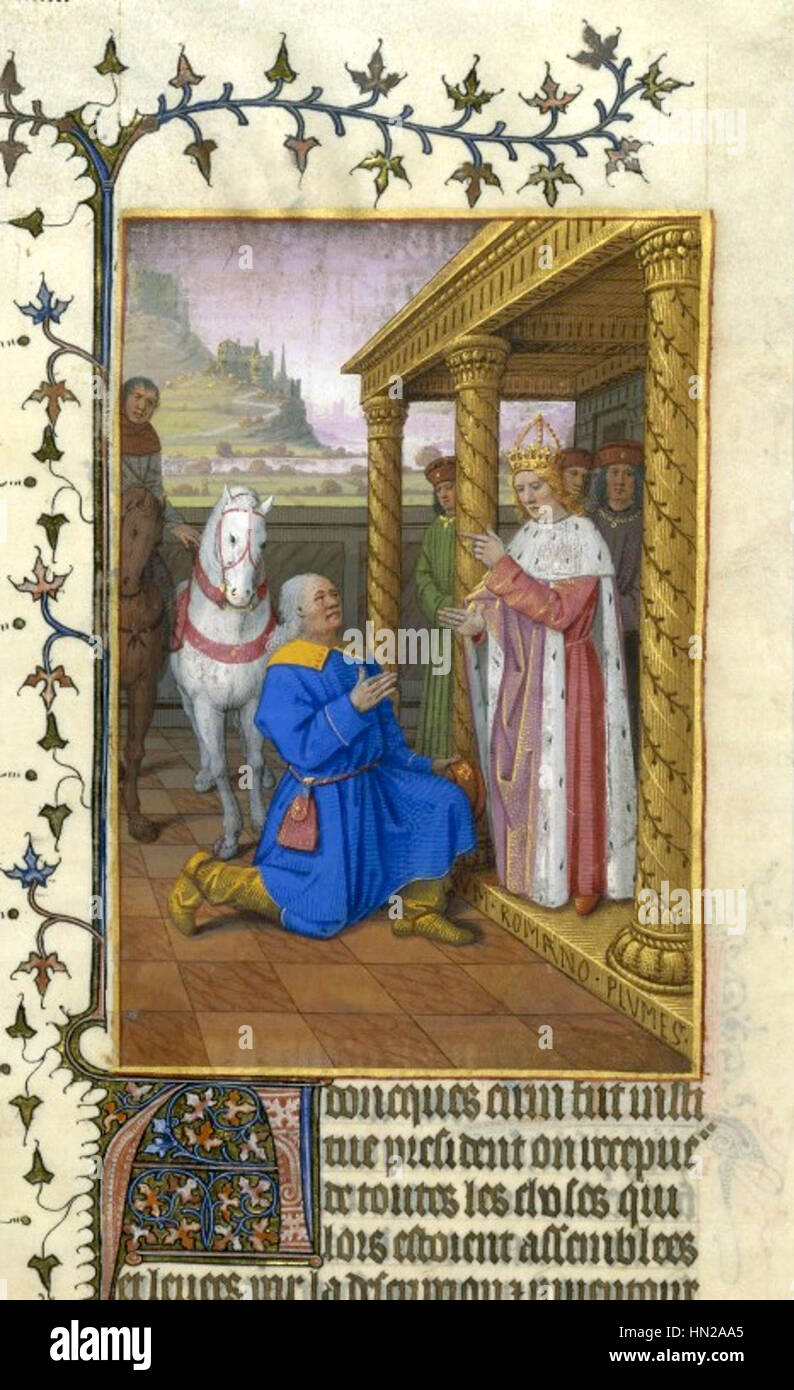 The artwork 'Auguste nommant Quirinus gouverneur de Syrie' depicts ...