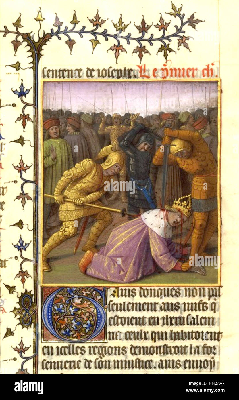 'Assassinat de Caligula' illustrates the dramatic and violent scene of ...