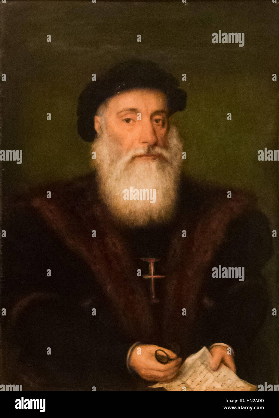 This portrait of Vasco da Gama, the famous Portuguese explorer, is ...