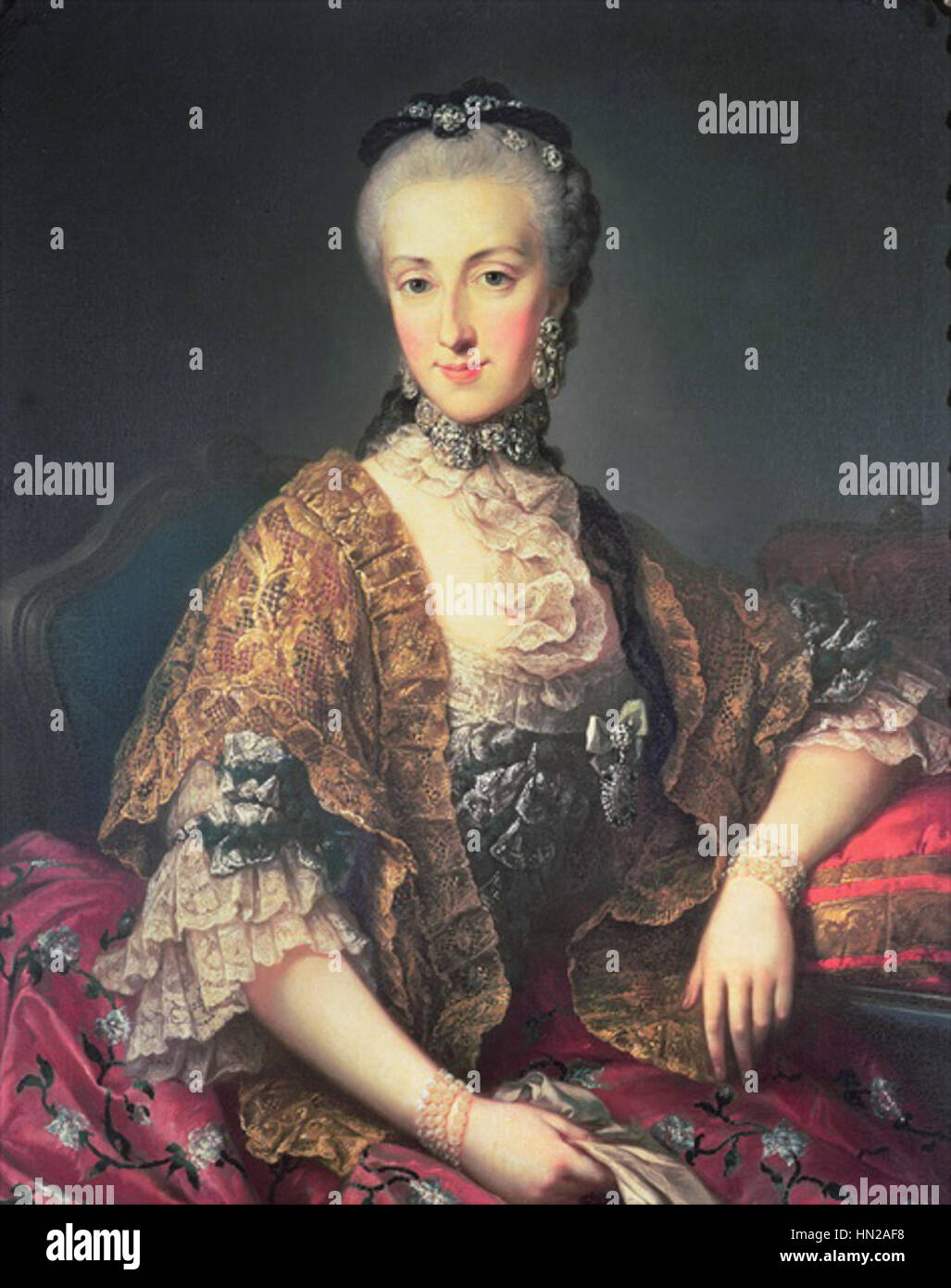 Maria Anna of Austria van Meytens Stock Photo - Alamy