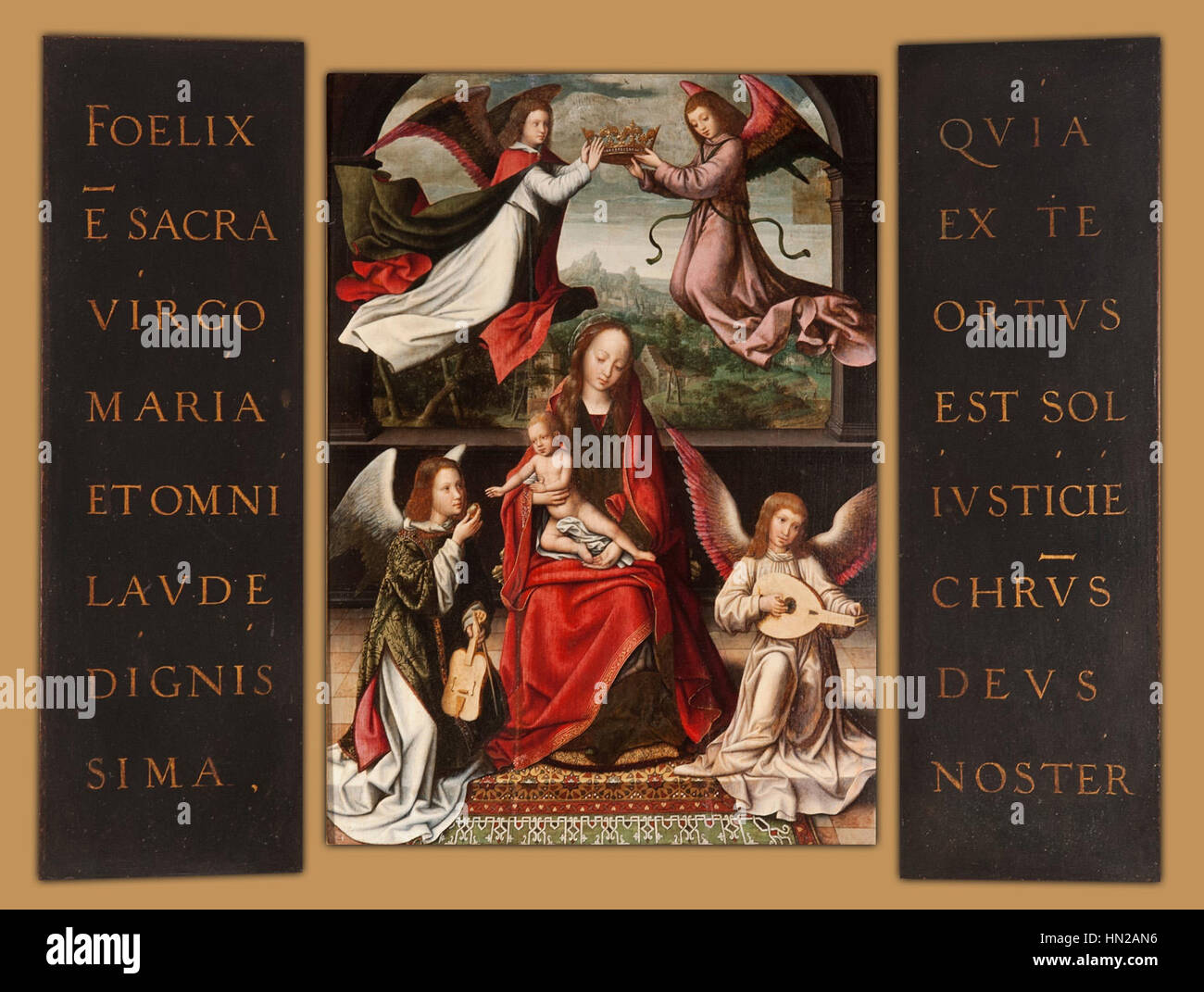 Marcellus Coffermans - Triptych of the Coronation of the Virgin - Google Art Project Stock Photo ...