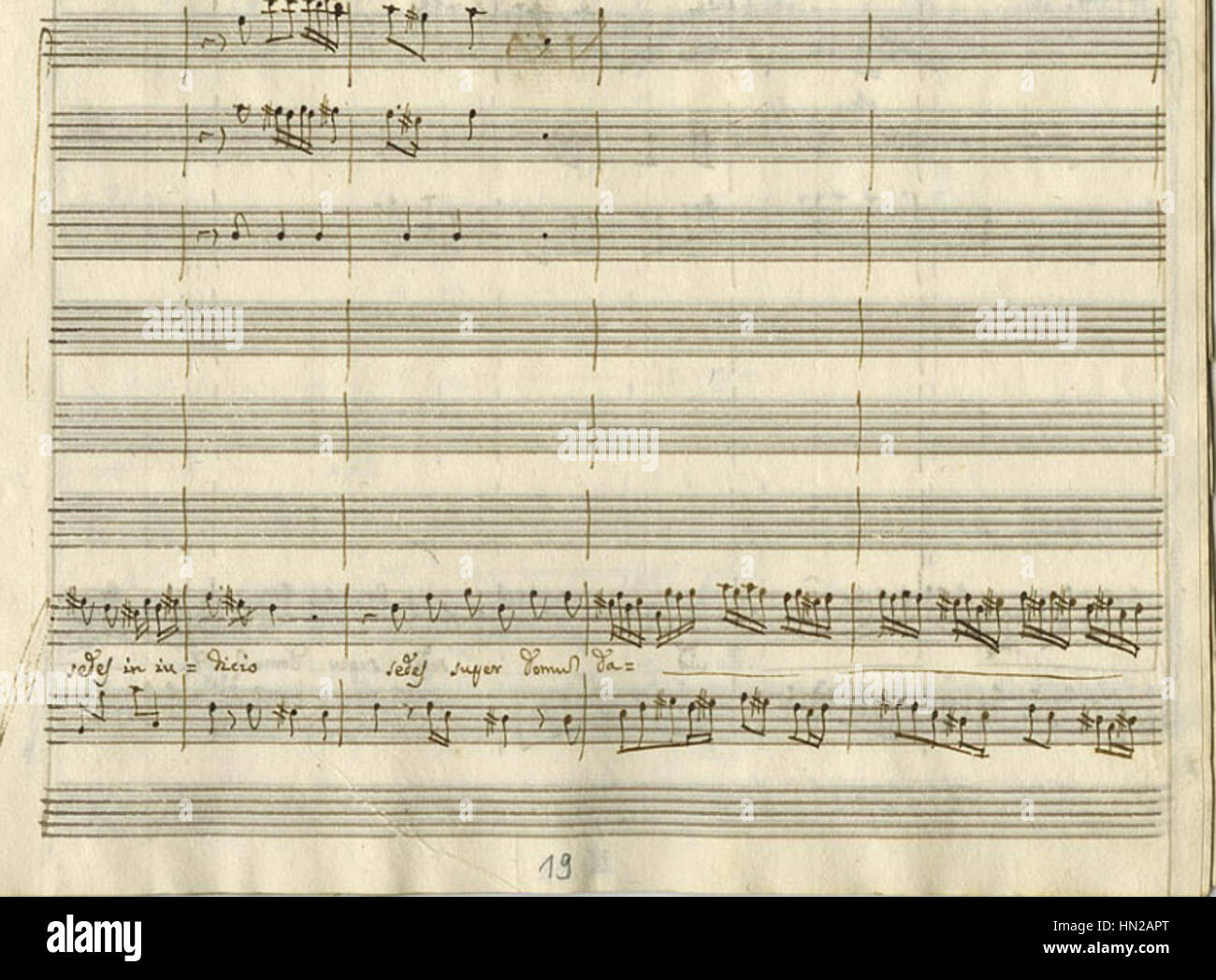 Melismatic writing in Galuppi's sacred music Stock Photo - Alamy