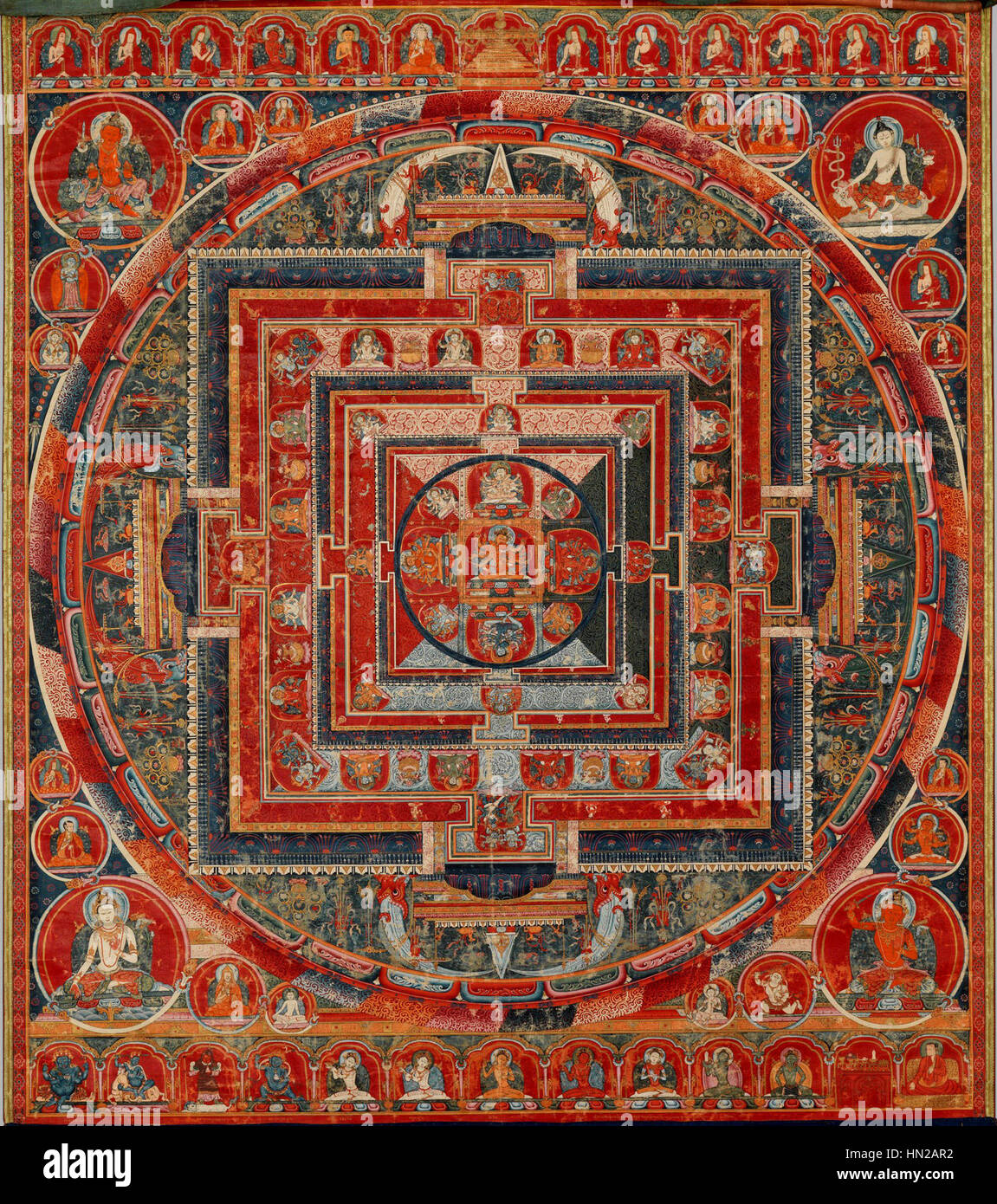 The 'Mandala of the Forms of Manjushri' depicts the Bodhisattva ...