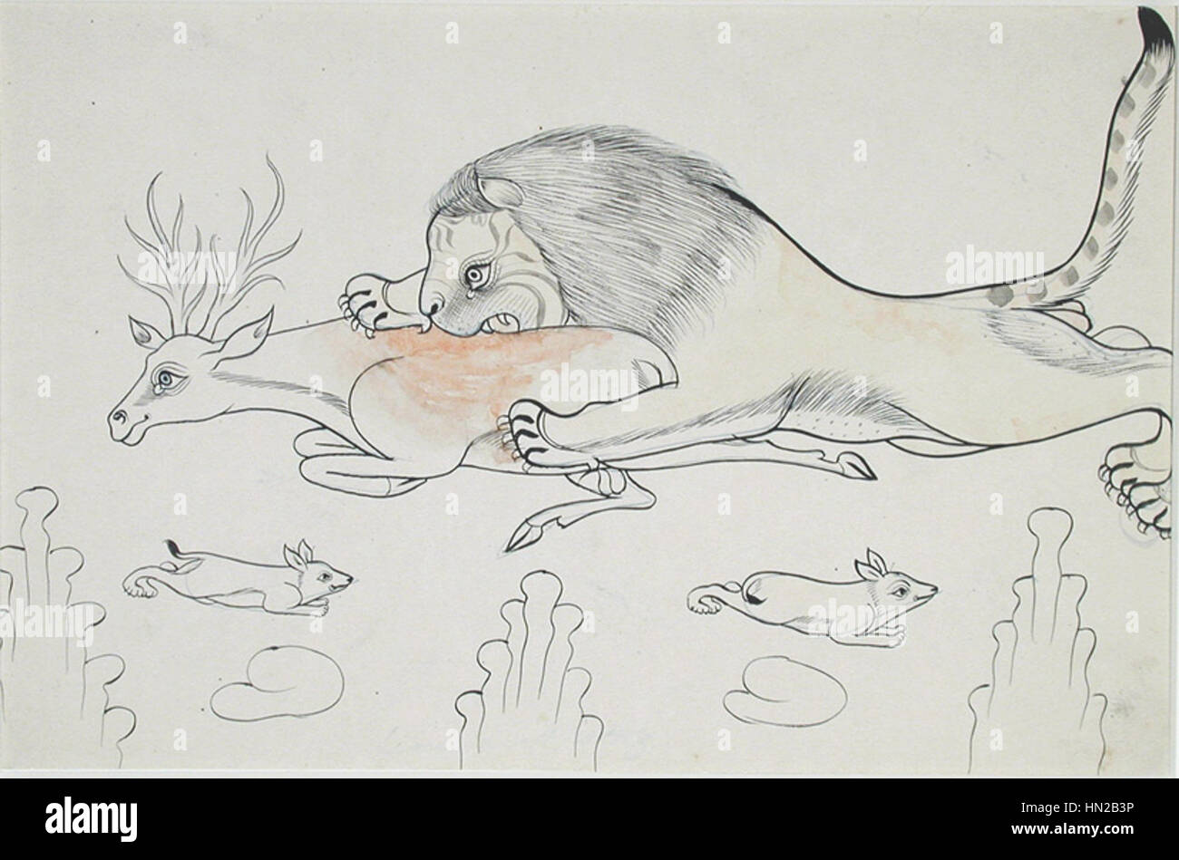 Pouncing lion hi-res stock photography and images - Alamy