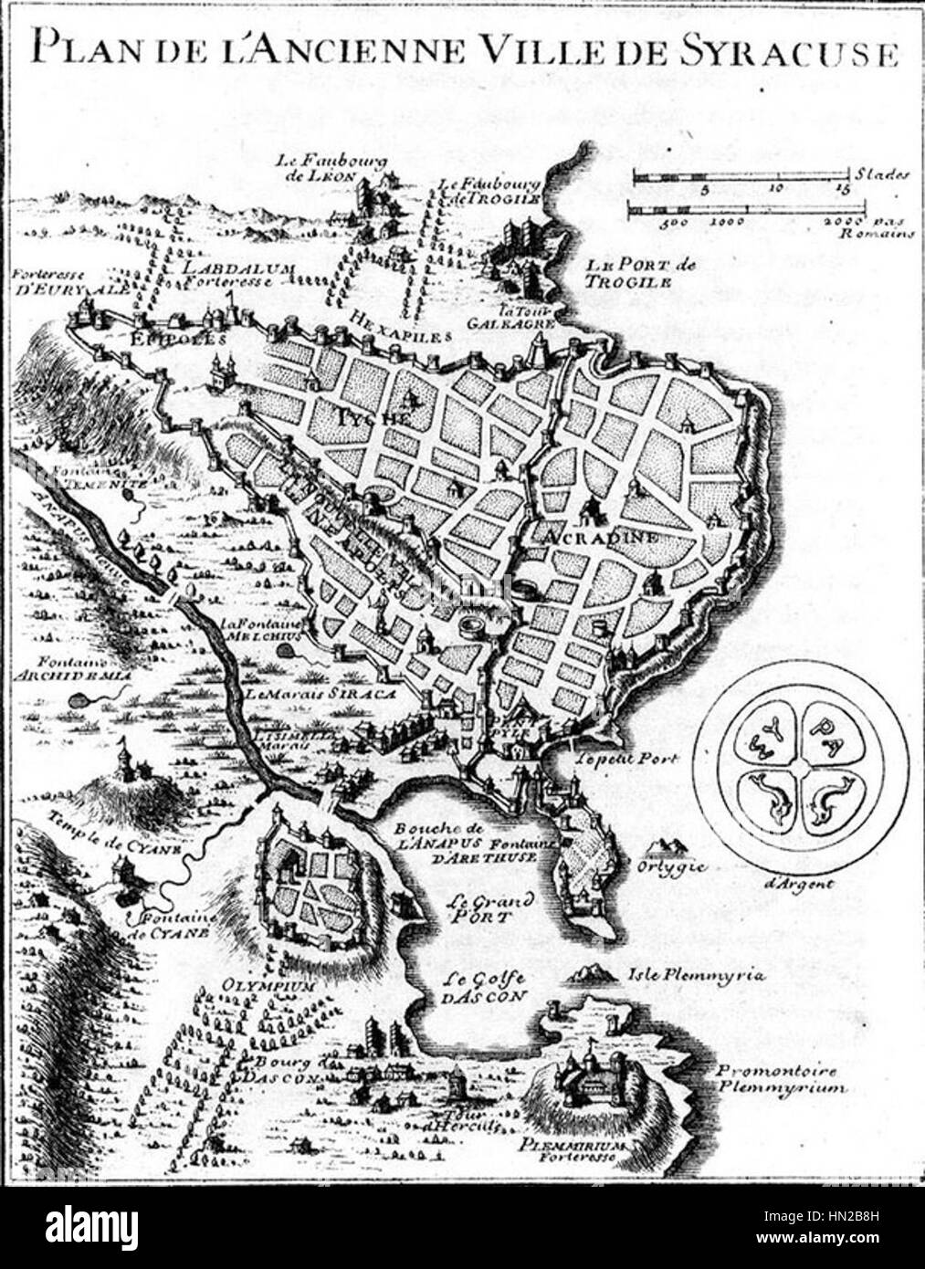 'Mappa antica Siracusa' is an ancient map of Syracuse, illustrating the ...