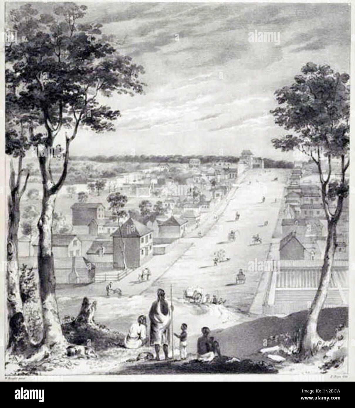 Melbourne in the 1840s Stock Photo - Alamy