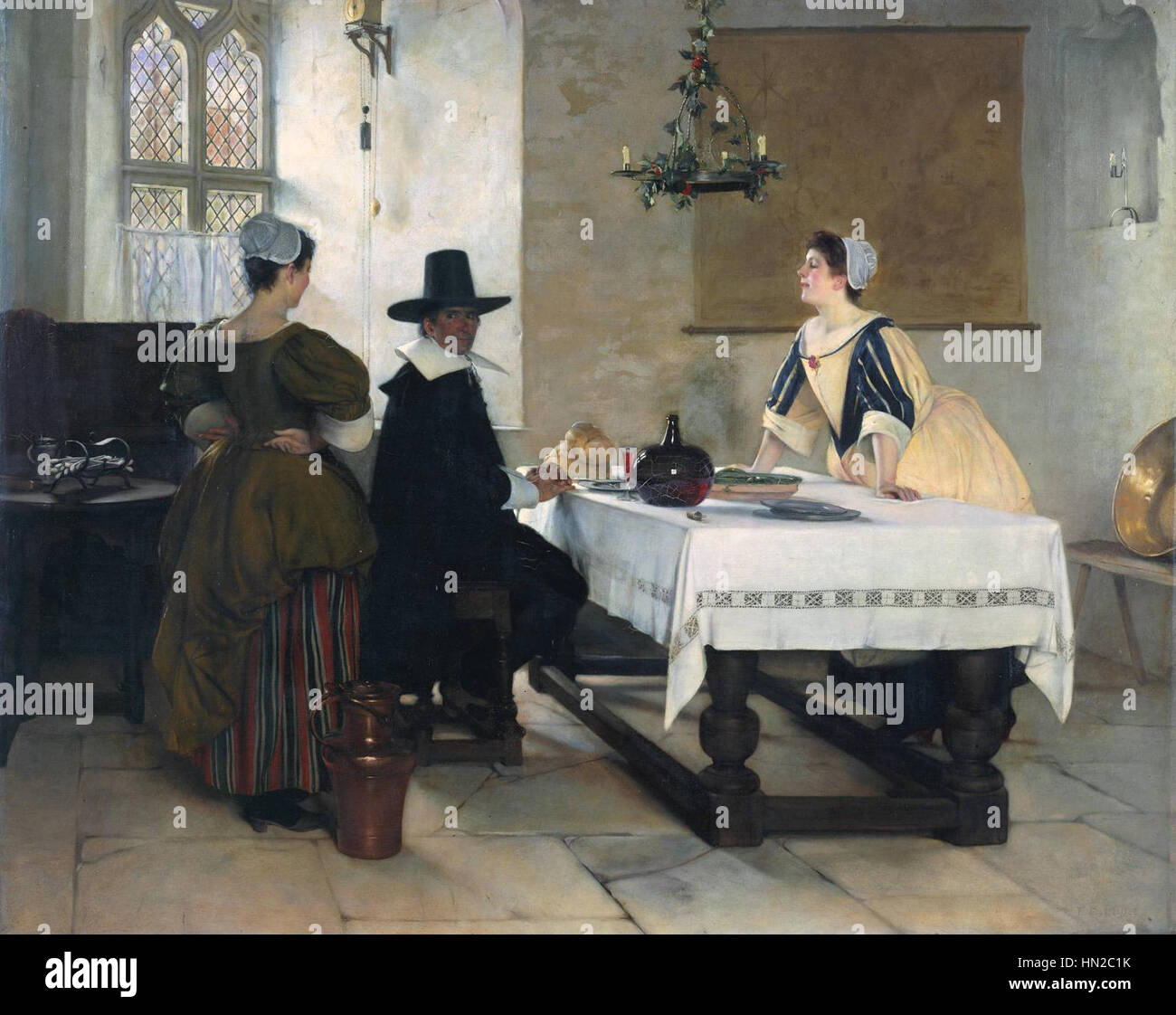 Millet Fracis David Between Two Fires Stock Photo - Alamy