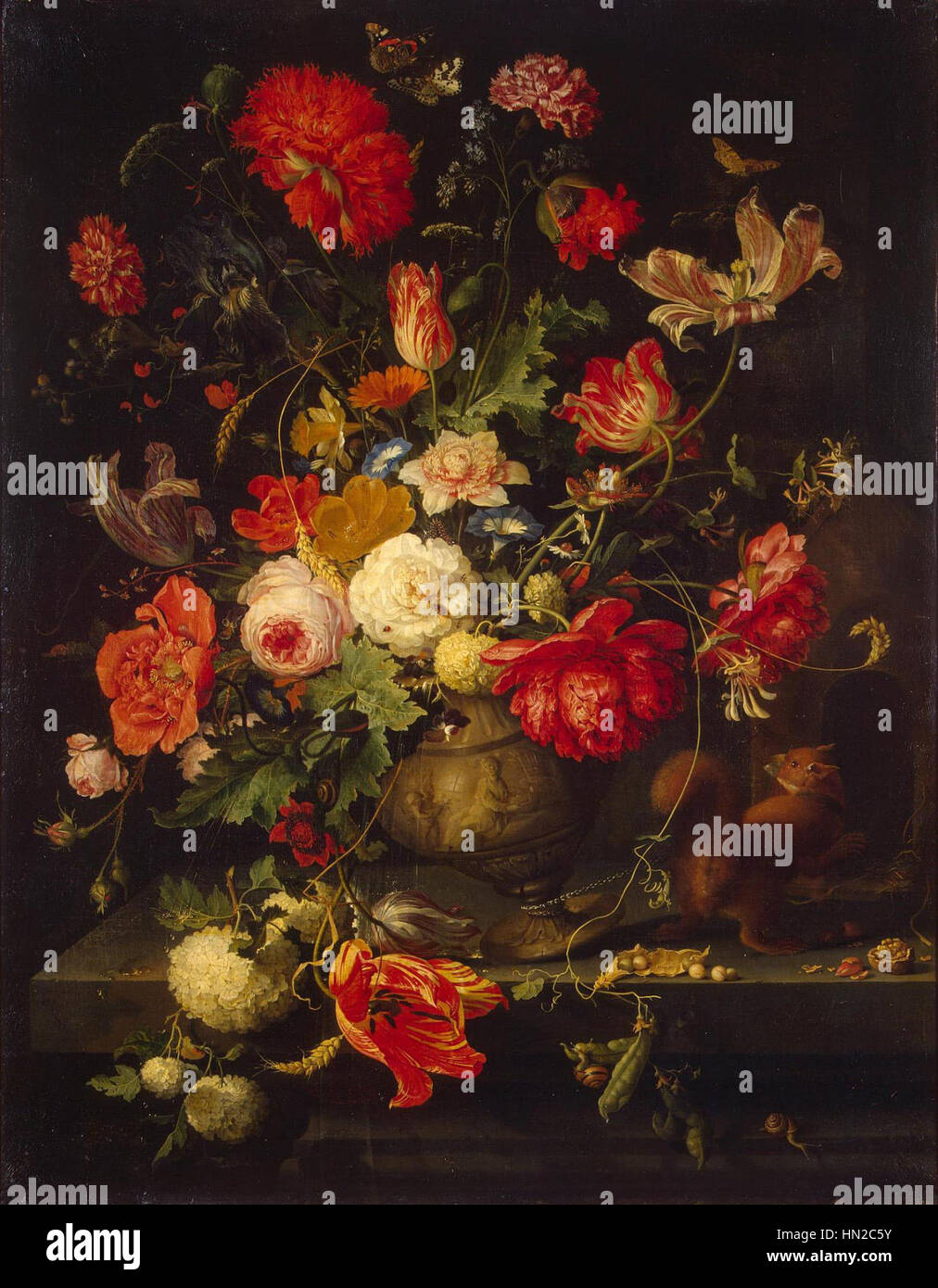 Abraham Mignon’s 'Vase of Flowers' is a detailed still life, showcasing ...