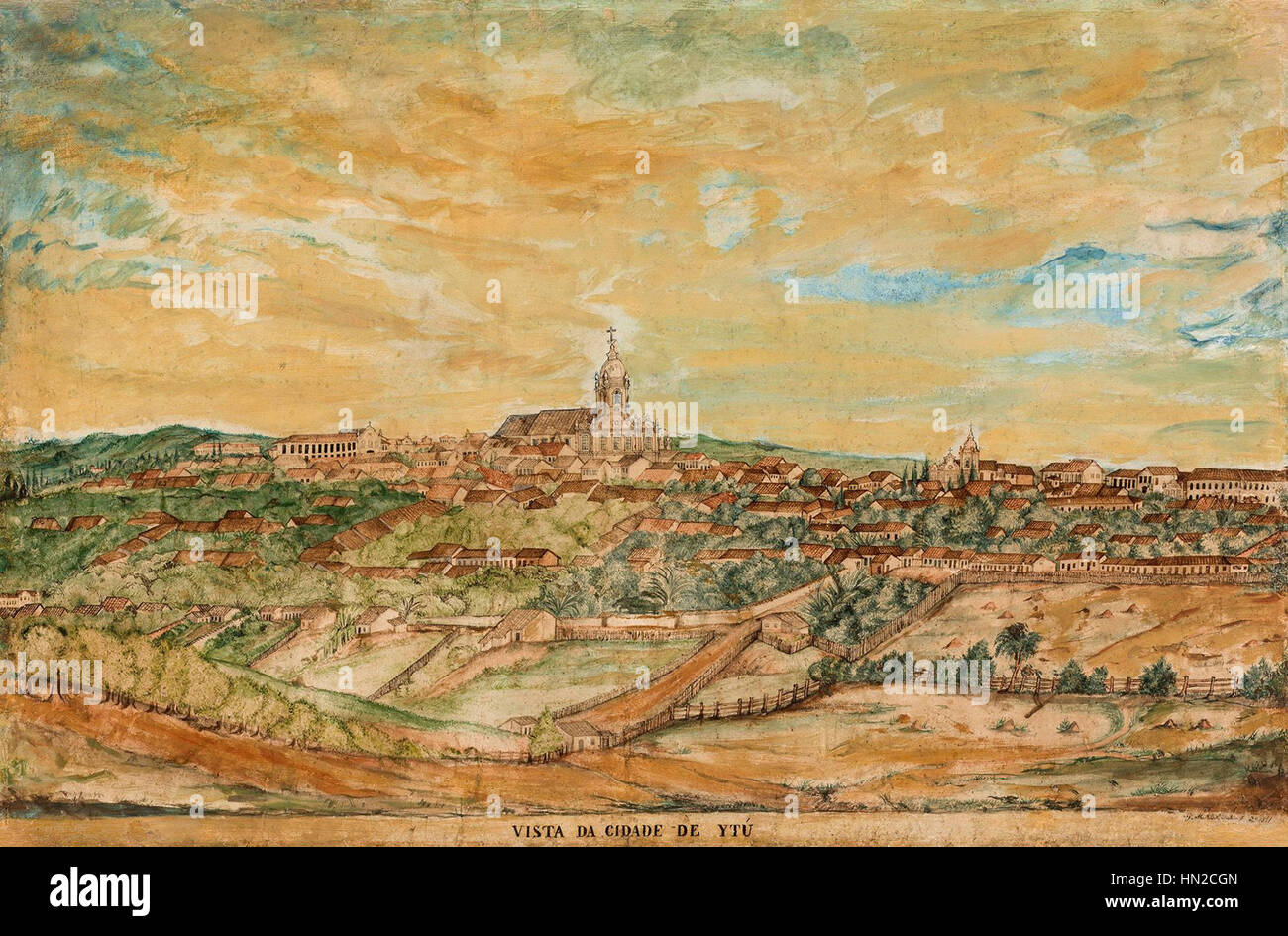'Vista da cidade de Itu' by Miguelzinho Dutra depicts a scenic view of ...