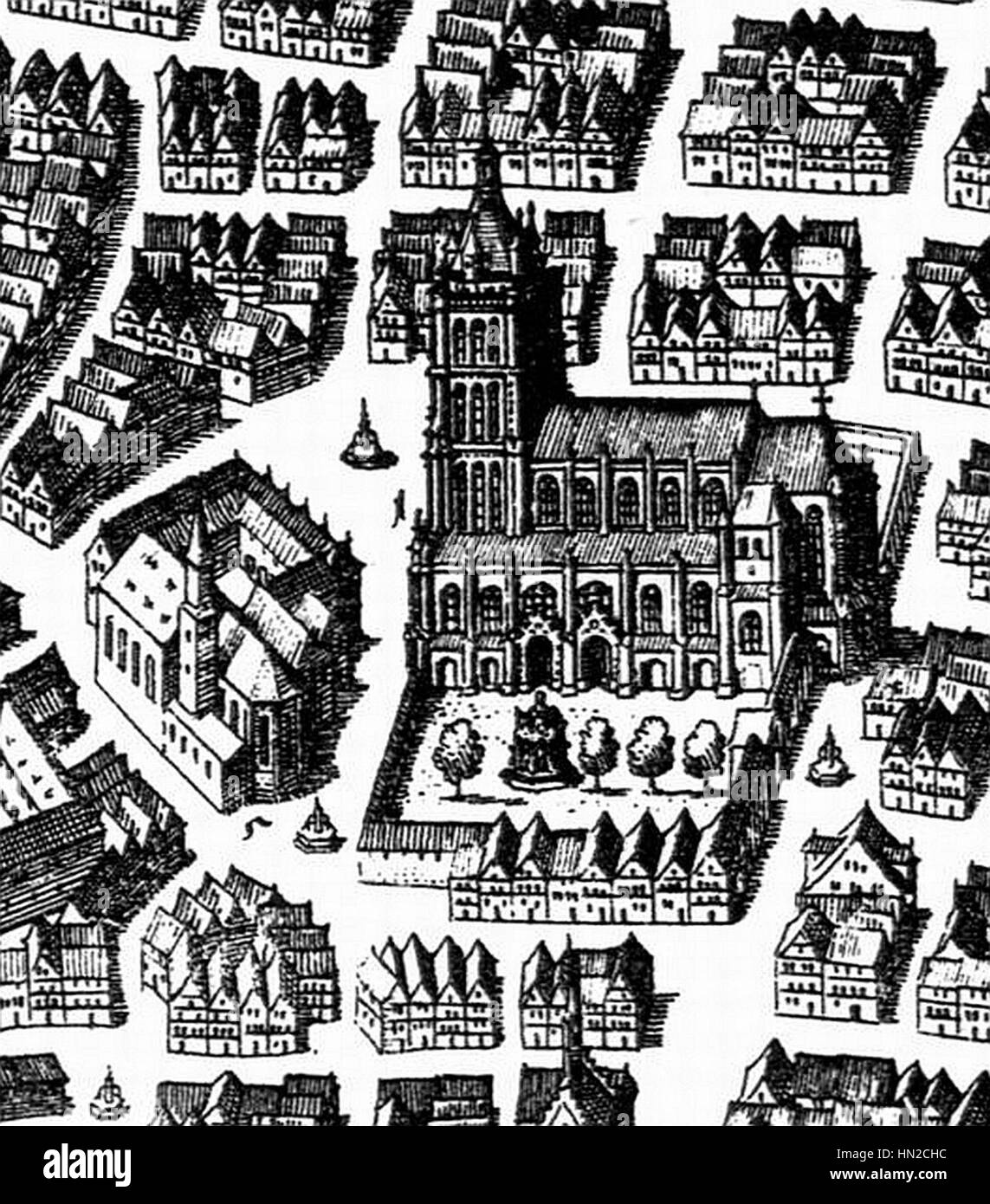 Landscape scene etching Black and White Stock Photos & Images - Alamy