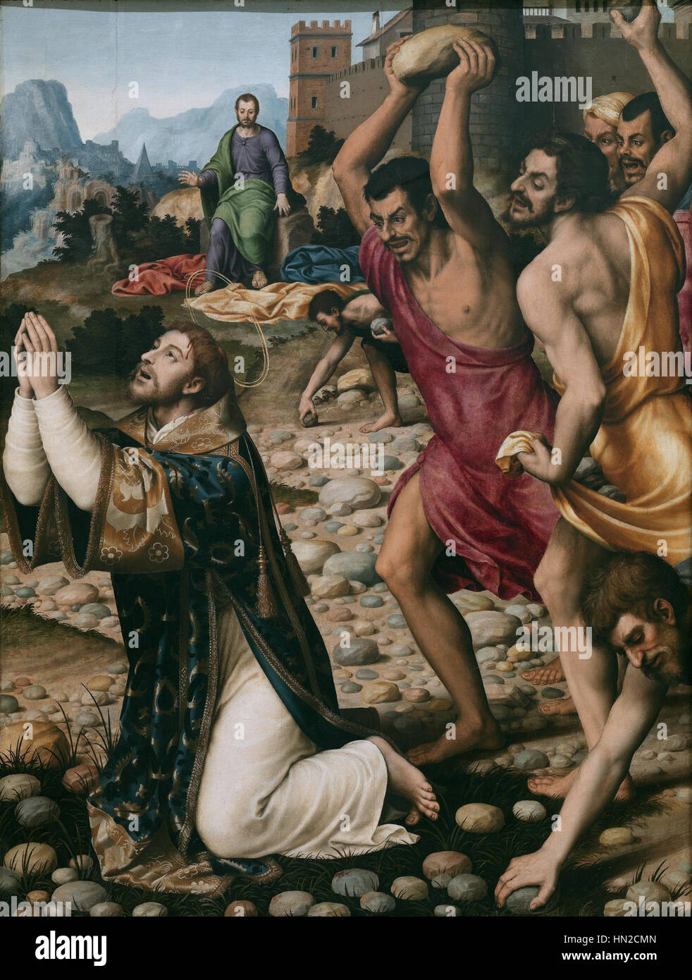 'Martirio de San Esteban' by Juan de Juanes depicts the martyrdom of ...