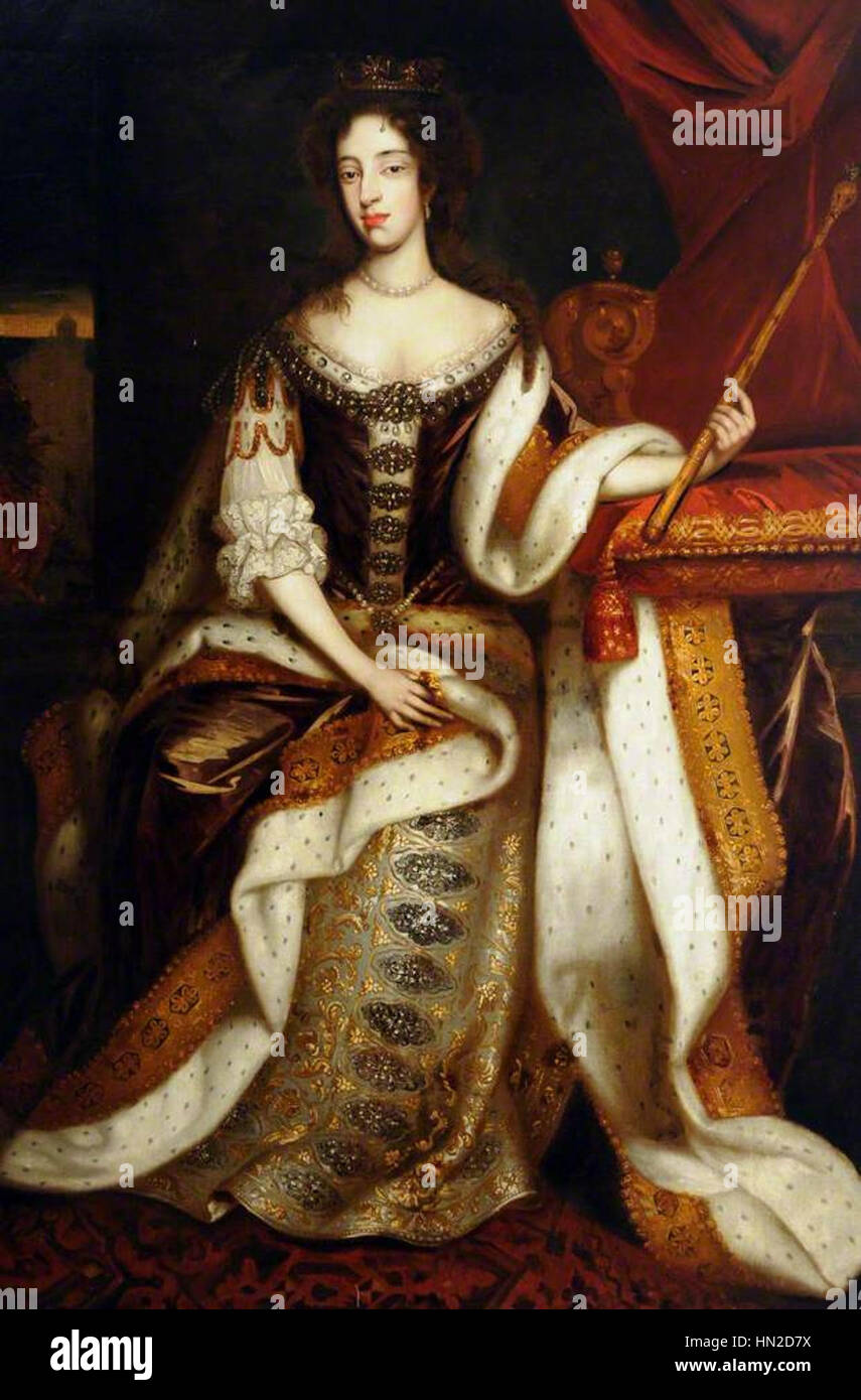 Mary of Modena coronation robes Stock Photo - Alamy