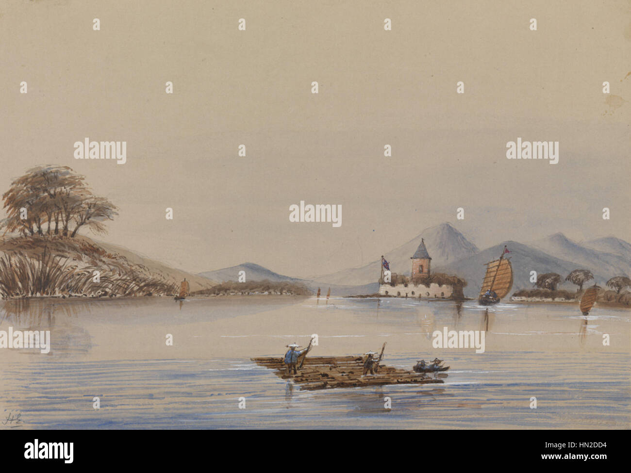 Macao Fort, Canton River Stock Photo - Alamy