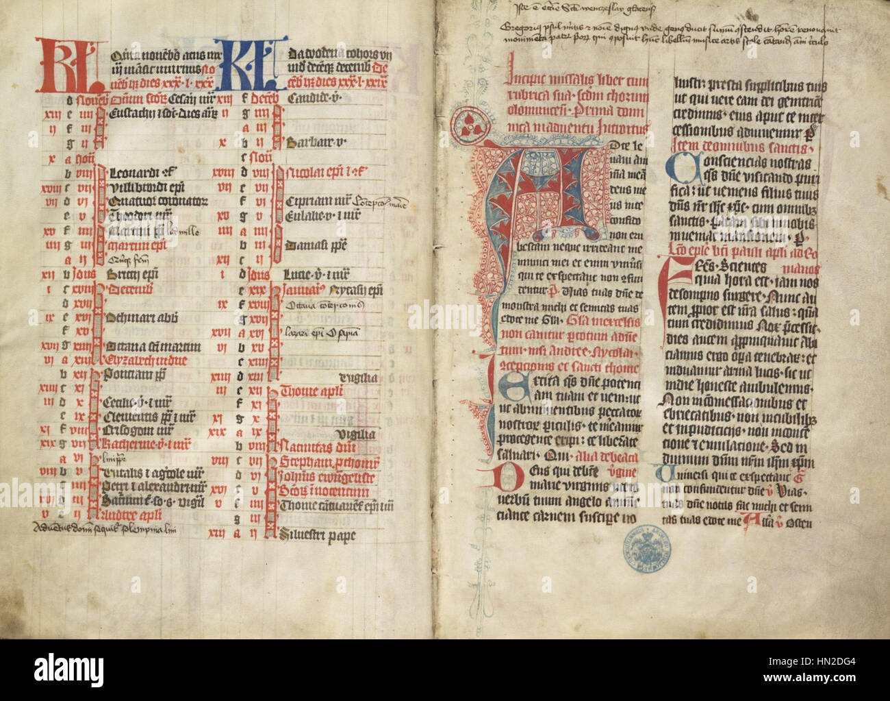 The title page of the Missale Olomucense, a 14th-century illuminated ...