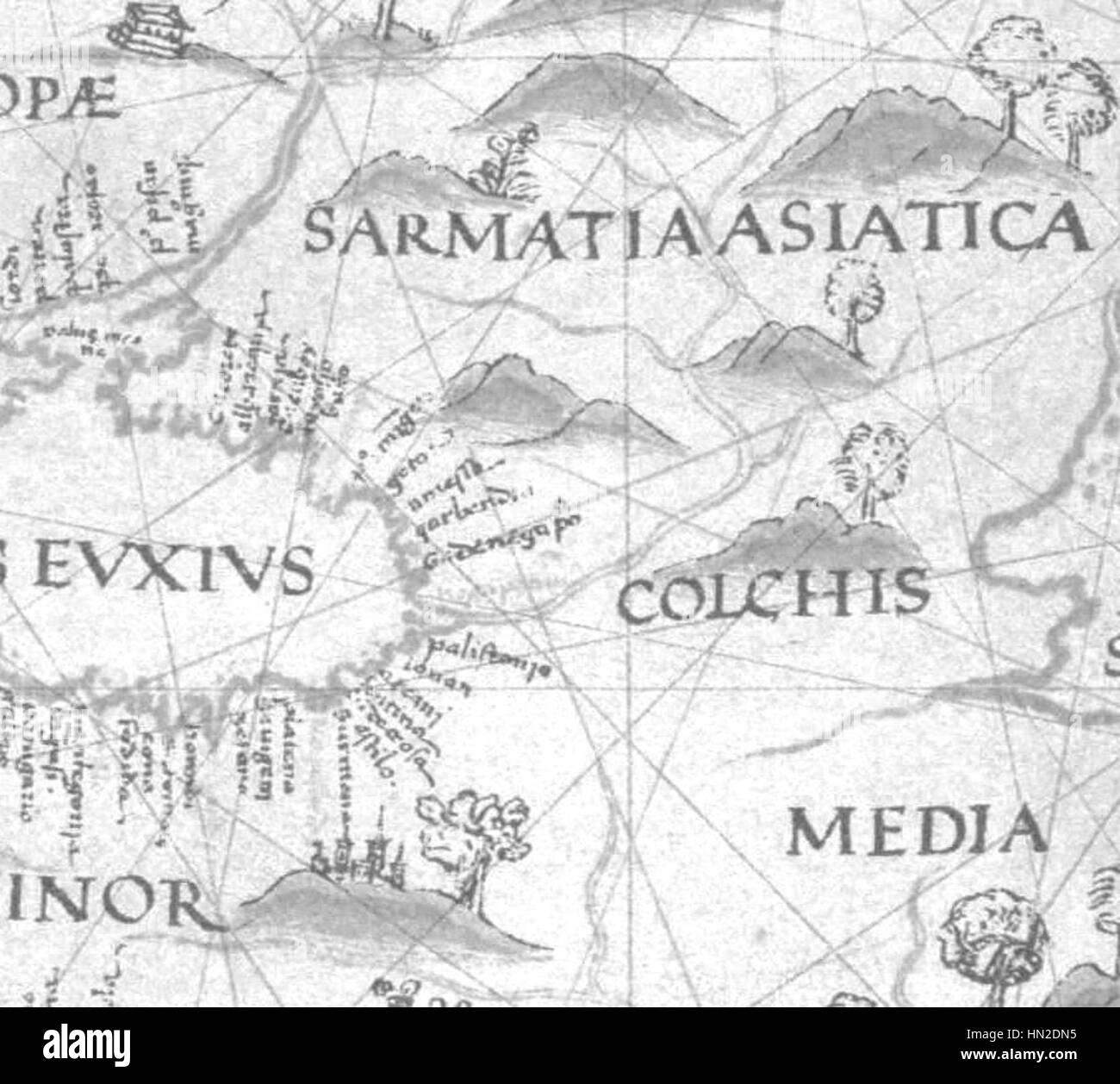The 1529 map by Diego Ribero is a highly detailed early cartographic ...