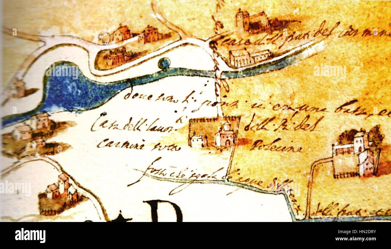 Mappa della Corte di Polesine Stock Photo - Alamy