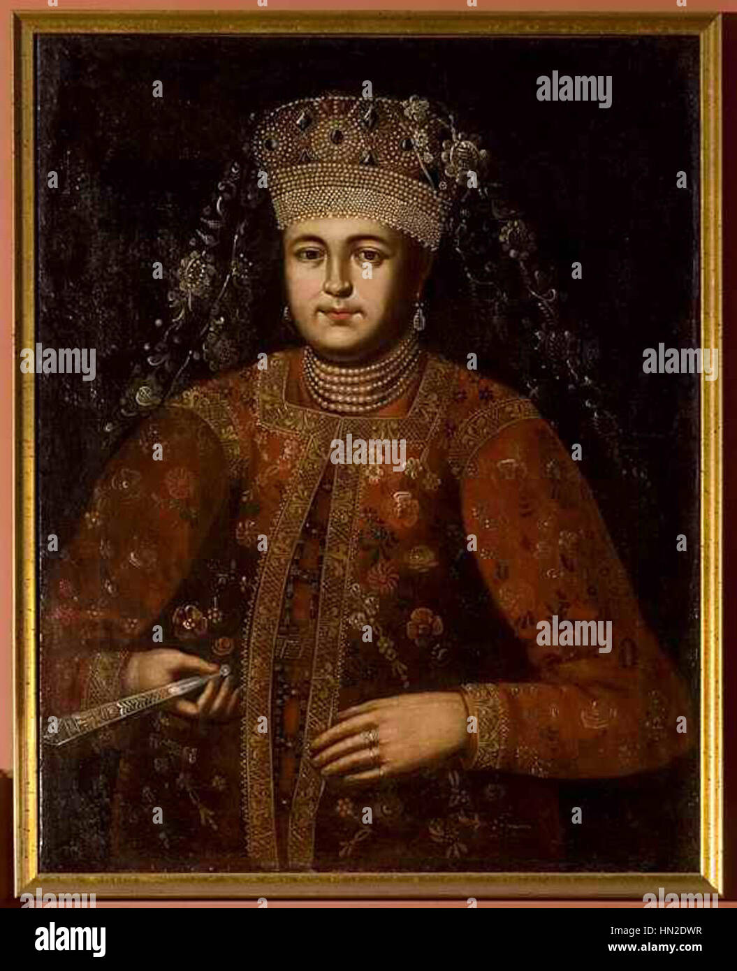 Marfa Apraxina by anonymous (GIM, 18th c Stock Photo - Alamy