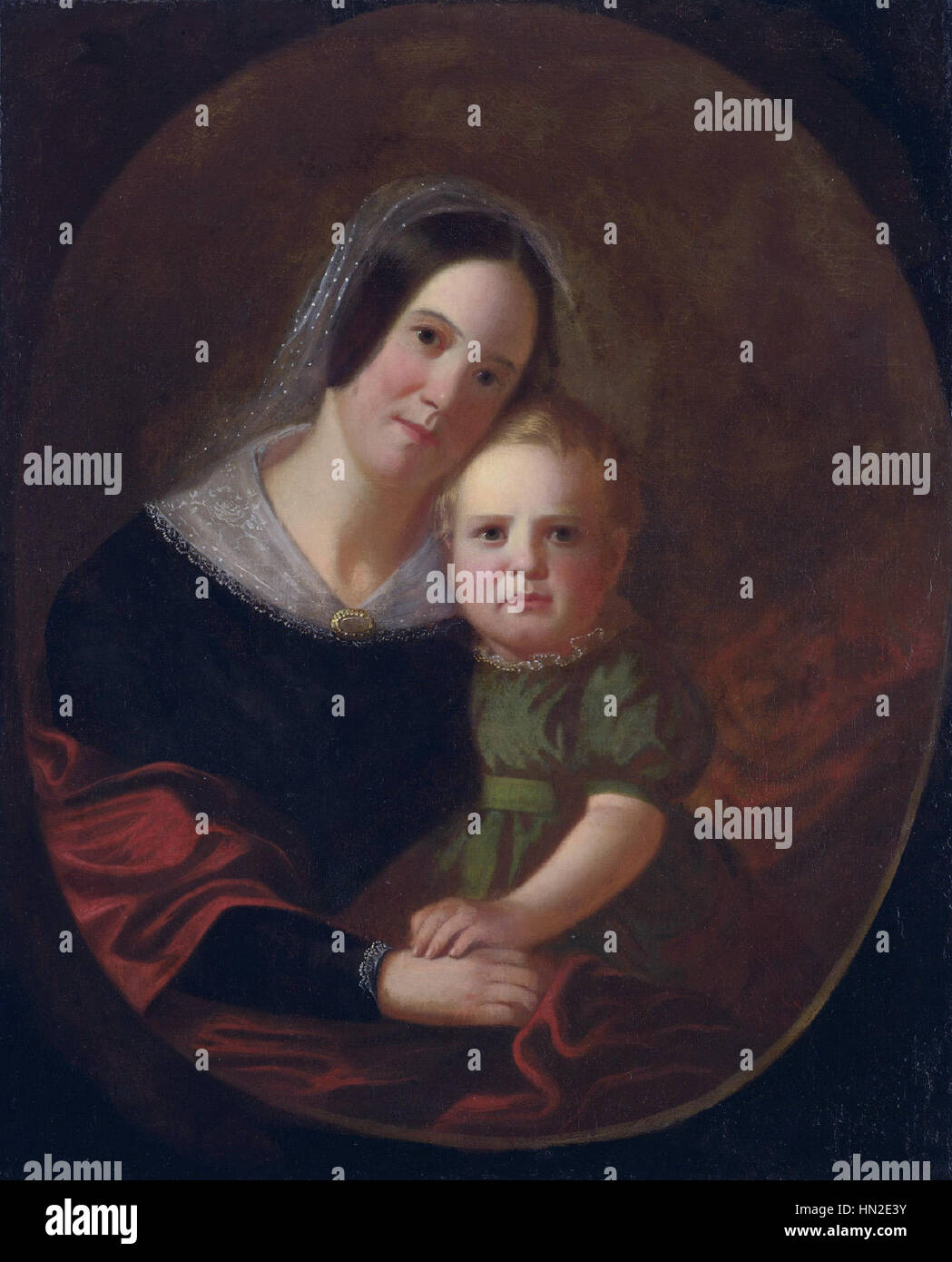 Mrs George Caleb Bingham (Sarah Elizabeth Hutchison) and Son, Newton by ...