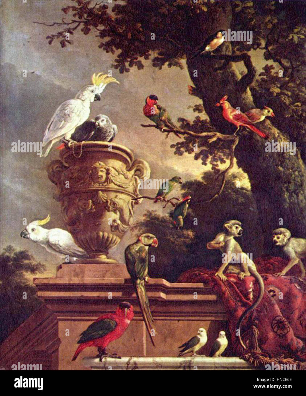 Melchior d'Hondecoeter’s 'The Menagerie' features a collection of ...