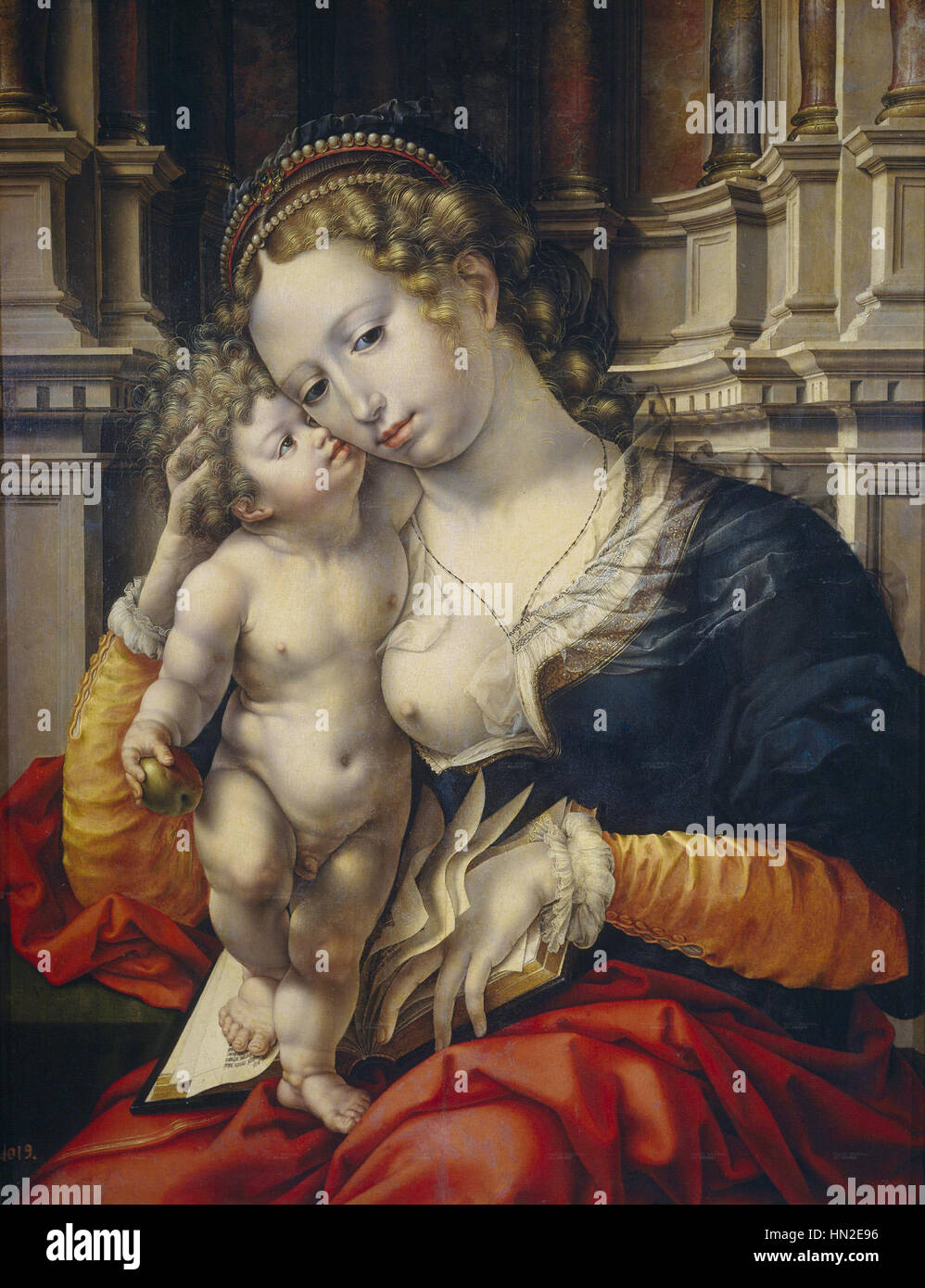 Jan Gossaert’s 'Madonna and Child' from 1527 is a notable example of early Renaissance religious ...