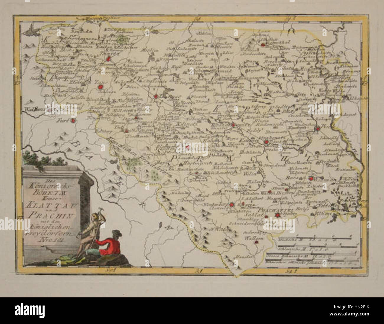 Map of Bohemia in 1791 by Reilly 101 Stock Photo - Alamy