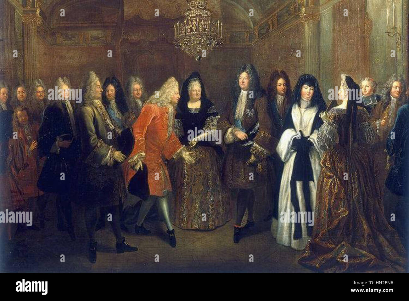 This portrait of Louis XIV from 1714 presents the Sun King in his regal ...