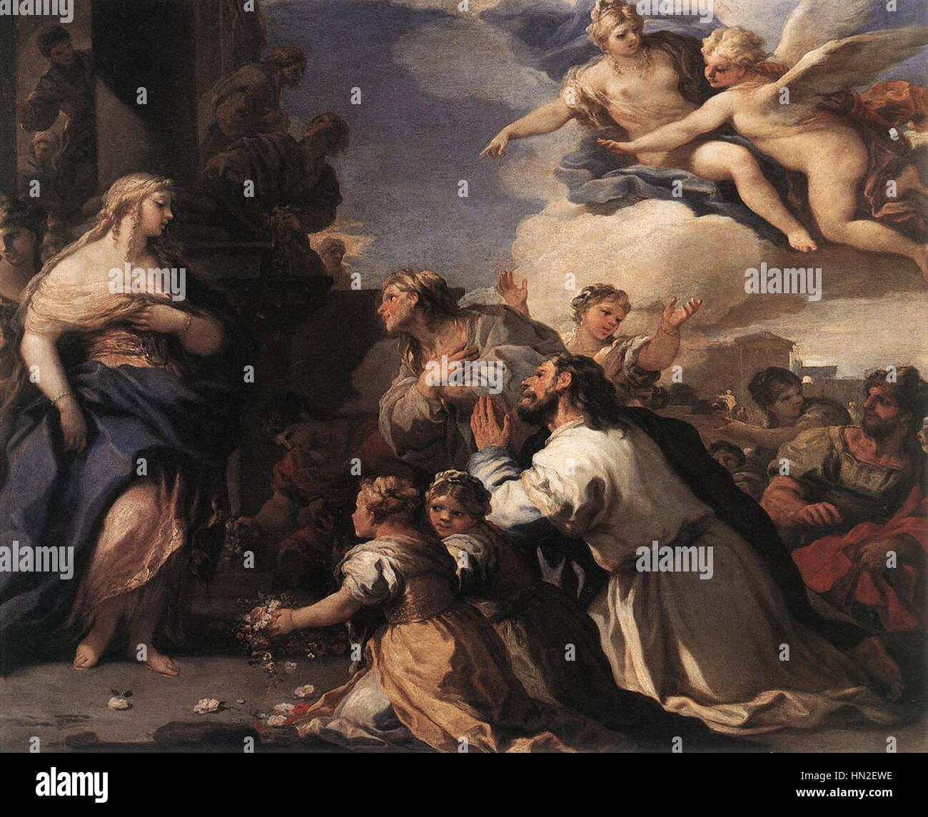Luca Giordano's 'Psyche Honoured by the People' depicts the moment in ...